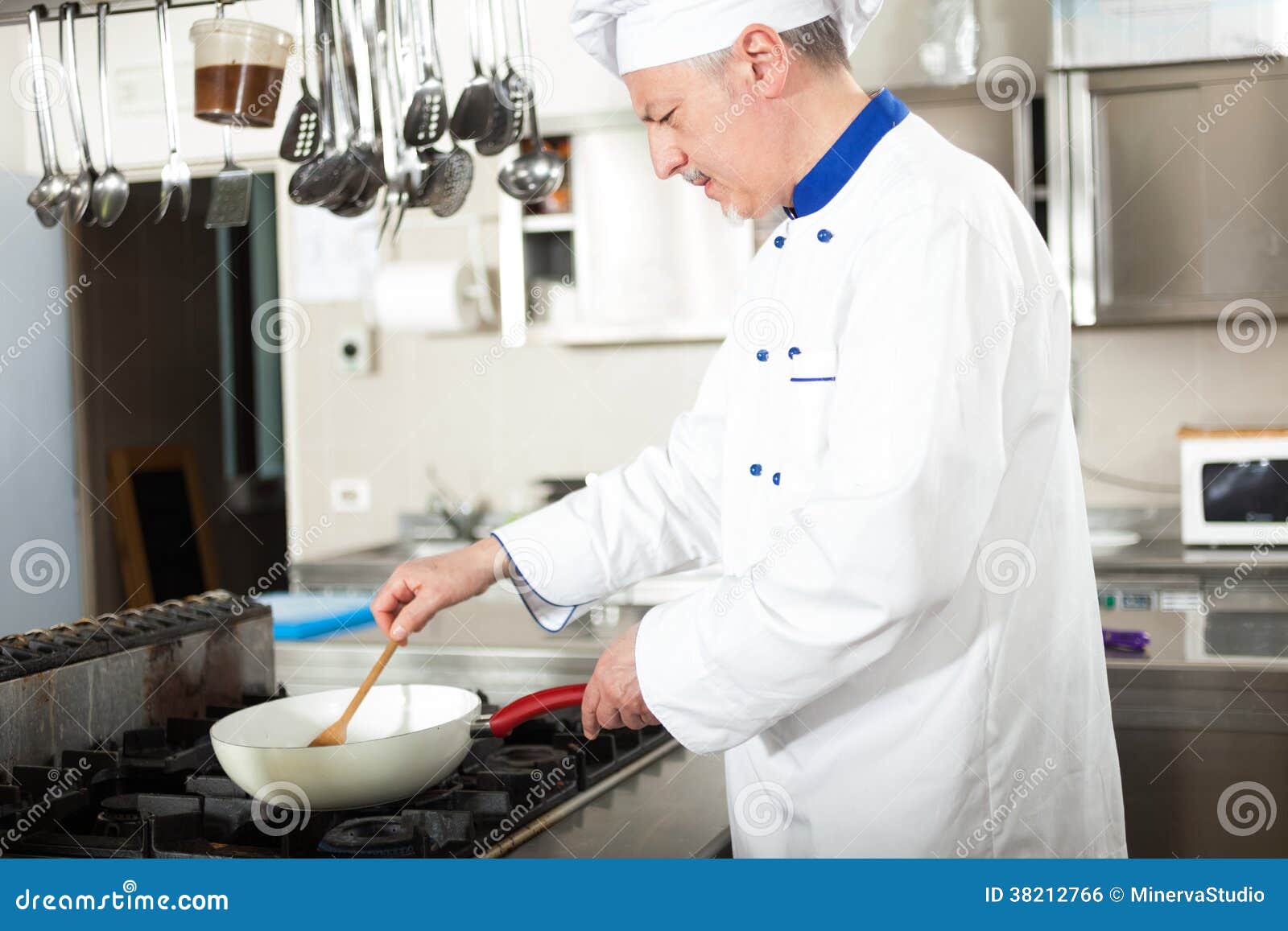 Chef at work stock photo. Image of fryer, portrait, leader - 38212766