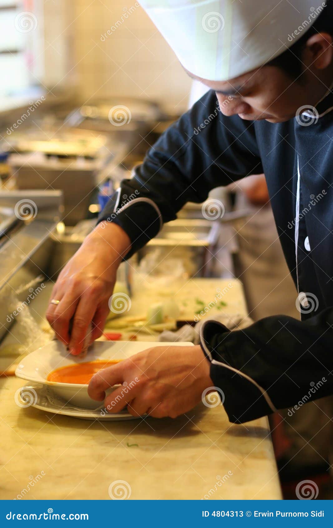 Chef at work stock image. Image of soup, portraiture, catering - 4804313