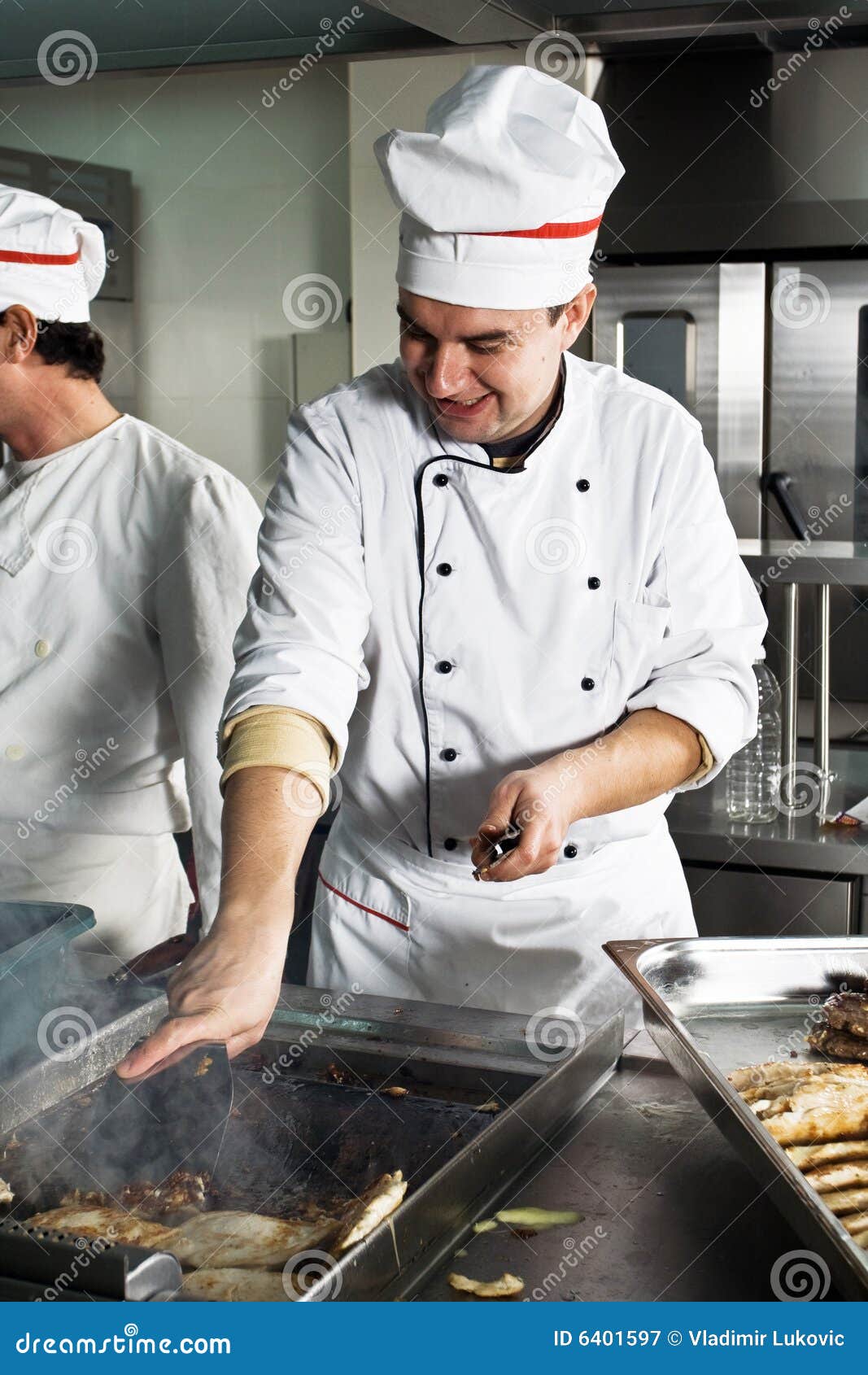 Chef at work stock image. Image of cooking, cuisine, dinner - 6401597