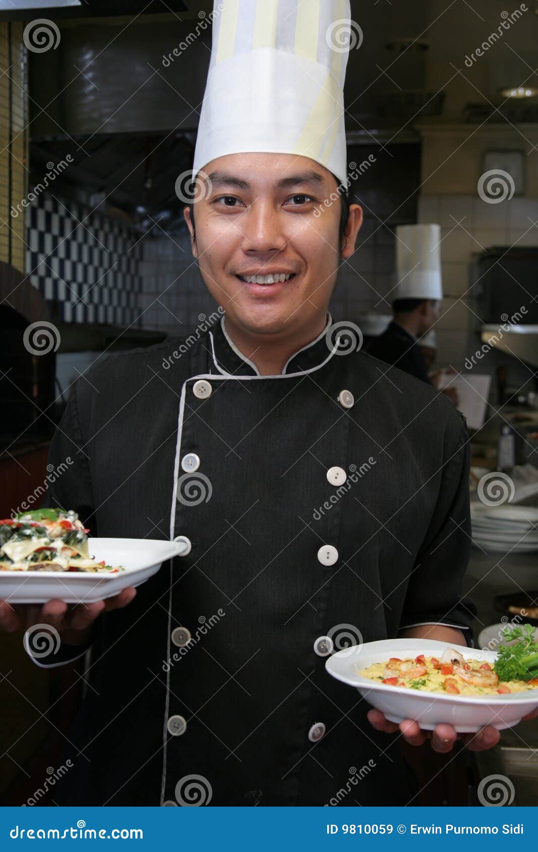 Chef at work stock image. Image of black, employee, hospitality - 9810059