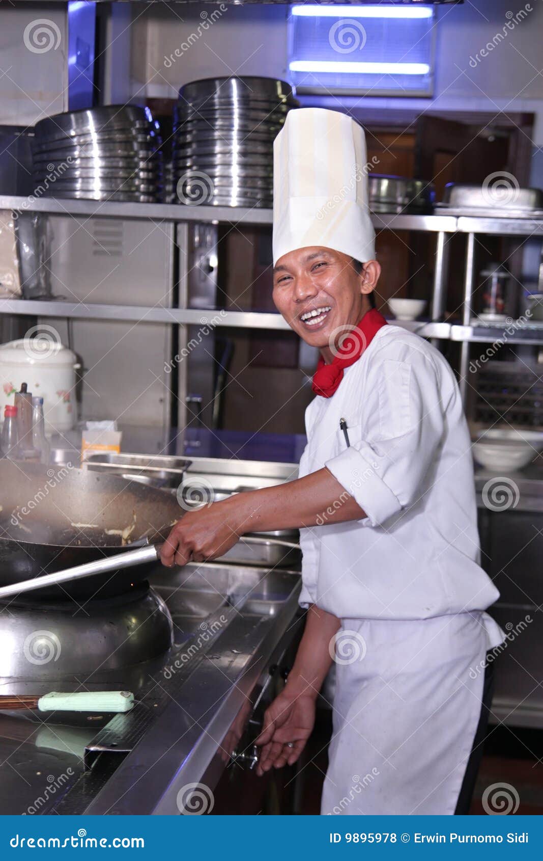 Chef at work stock photo. Image of employee, black, staff - 9895978