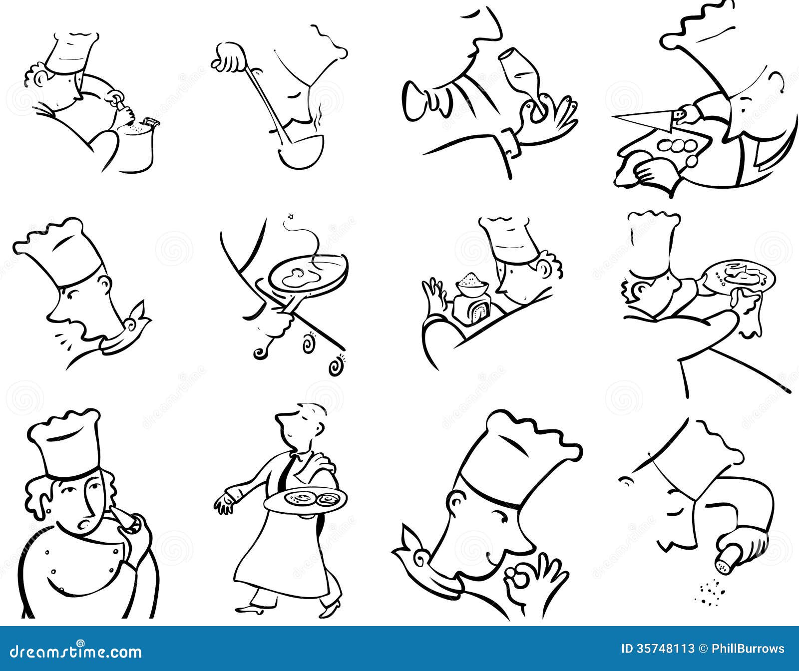 Chef Work Cartoon Vector | CartoonDealer.com #35748113