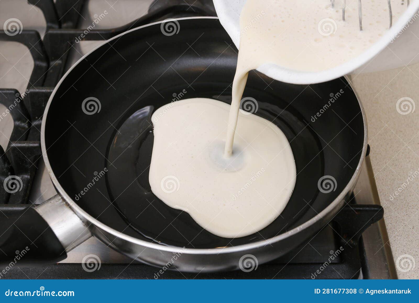 Chef at Work: How To Make a Traditional Pancakes Stock Photo - Image of ...