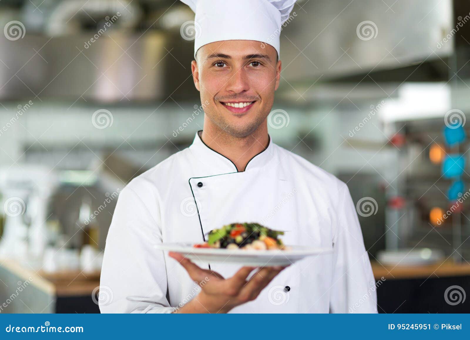 Chef at work stock image. Image of people, male, industrial - 95245951