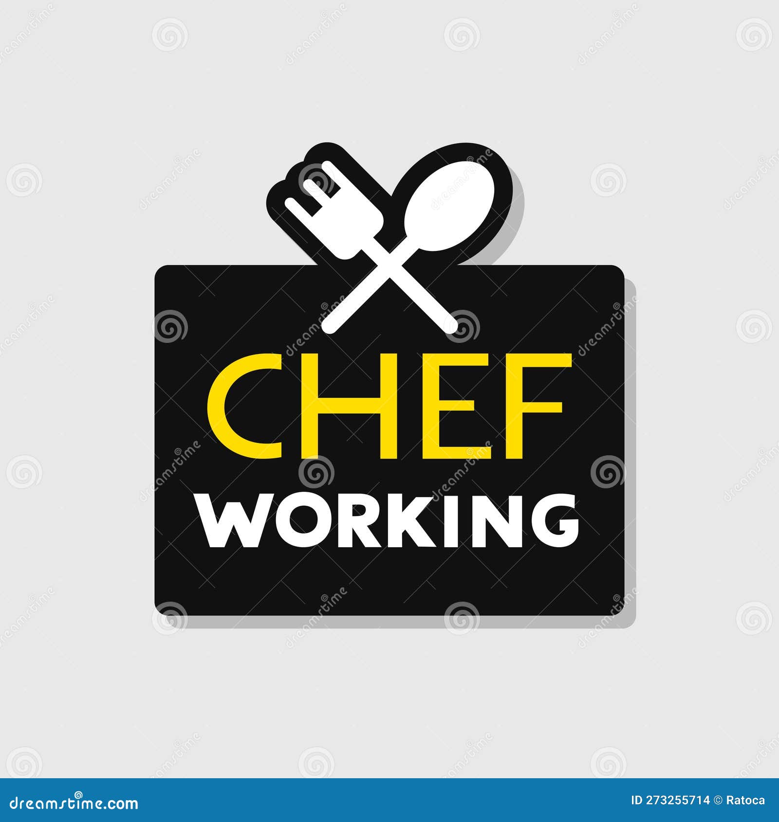 Chef work symbol stock vector. Illustration of menu - 273255714