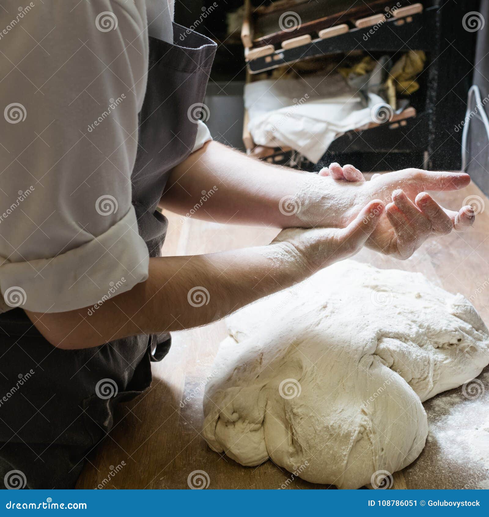 Chef Dough Bread Baking Bakery Business Stock Image - Image of recipe ...