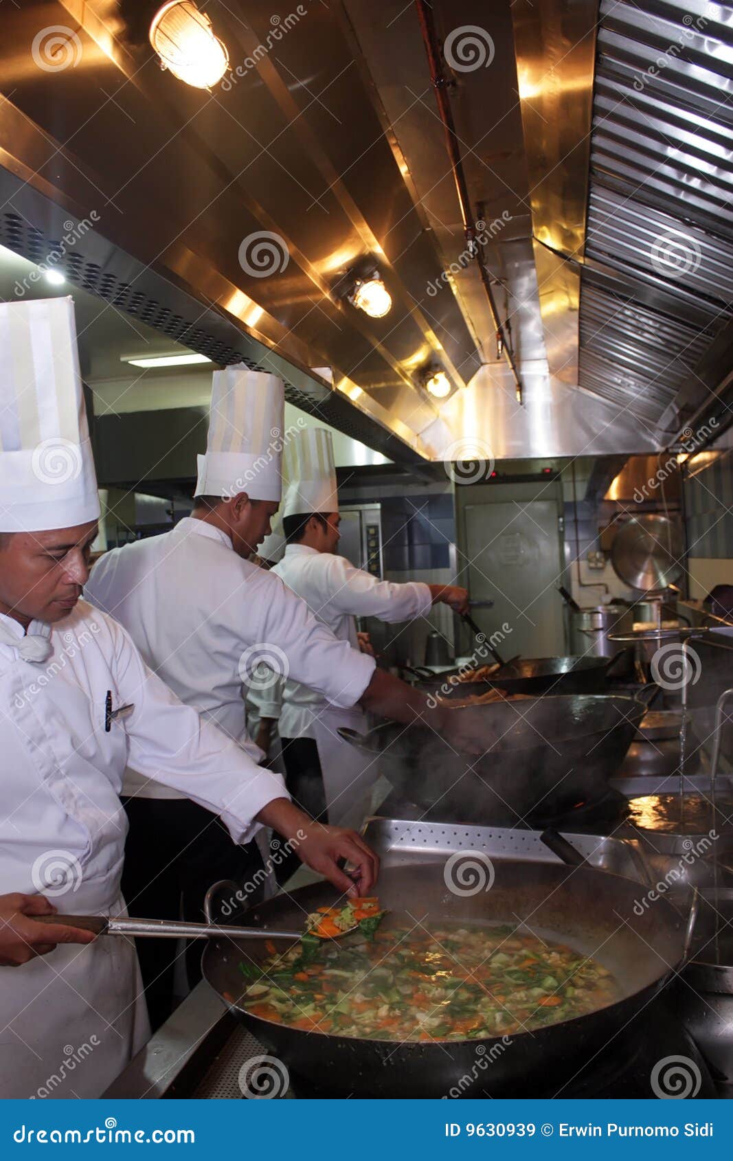 Chef Working in the Kitchen Stock Image - Image of industry, restaurant ...