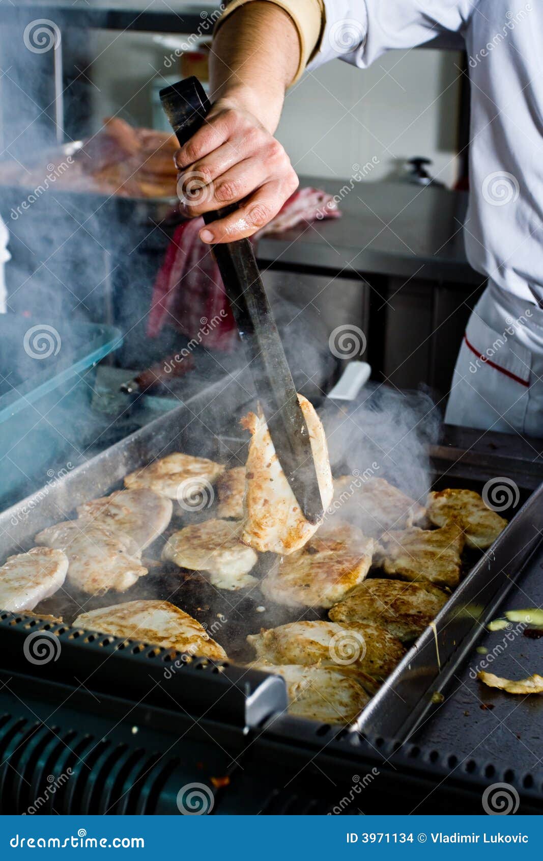 Chef working at restaurant stock photo. Image of gourmet - 3971134