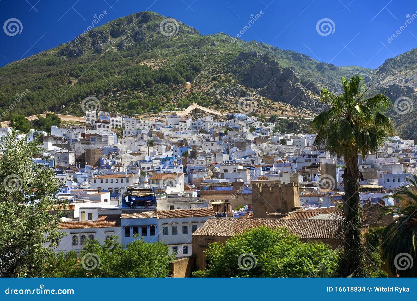 Chefchaouen stock photo. Image of tile, traditional, residential - 16618834