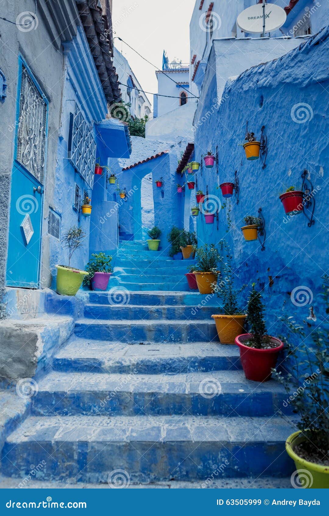 Chefchaouen - Blauw Dorp in Marokko Stock Afbeelding - Image of ...