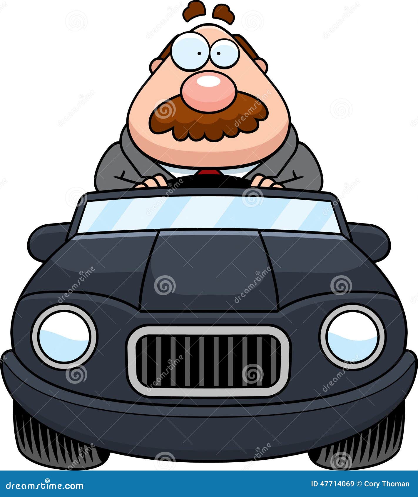 Chefe Driving Dos Desenhos Animados Ilustração do Vetor - Ilustração de ...