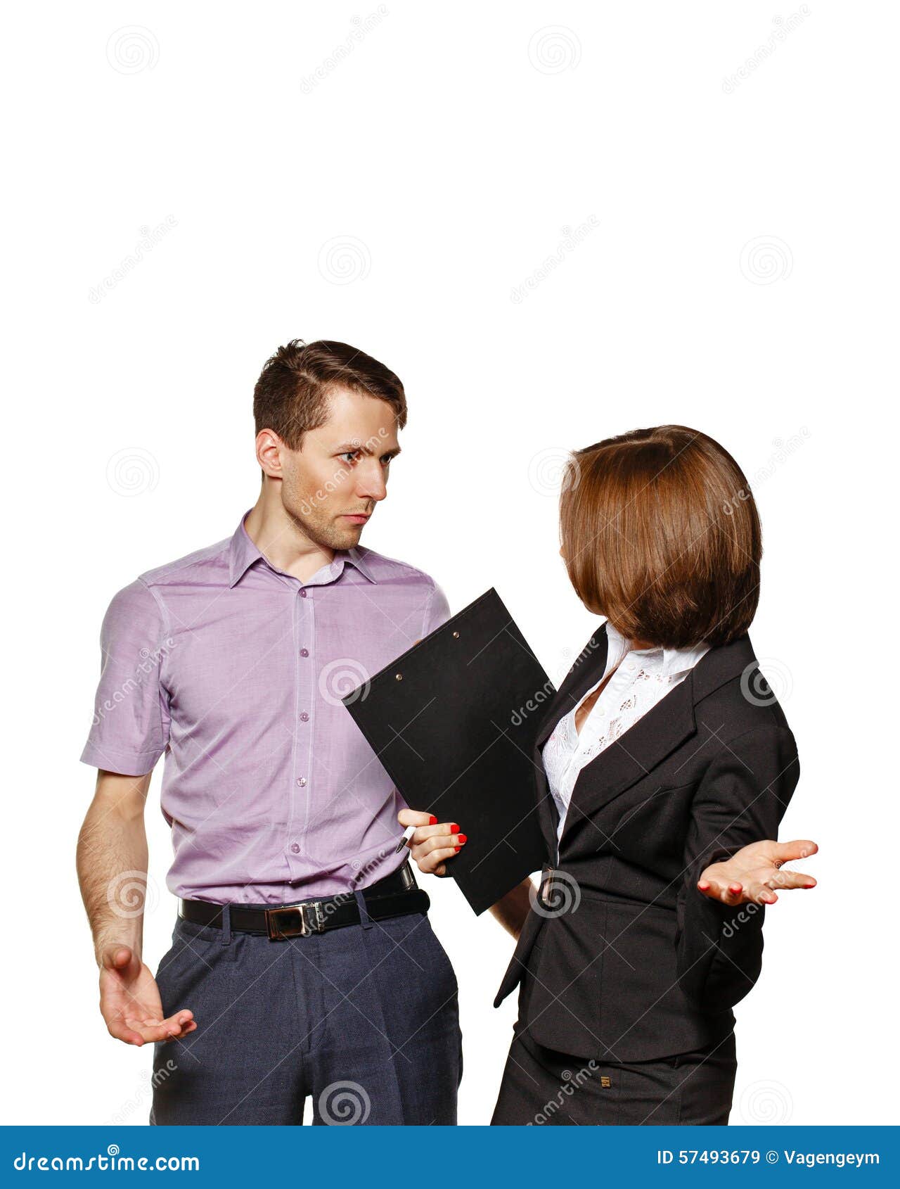 Chefer Argumenterar Om Arbete Fotografering för Bildbyråer - Bild av ...