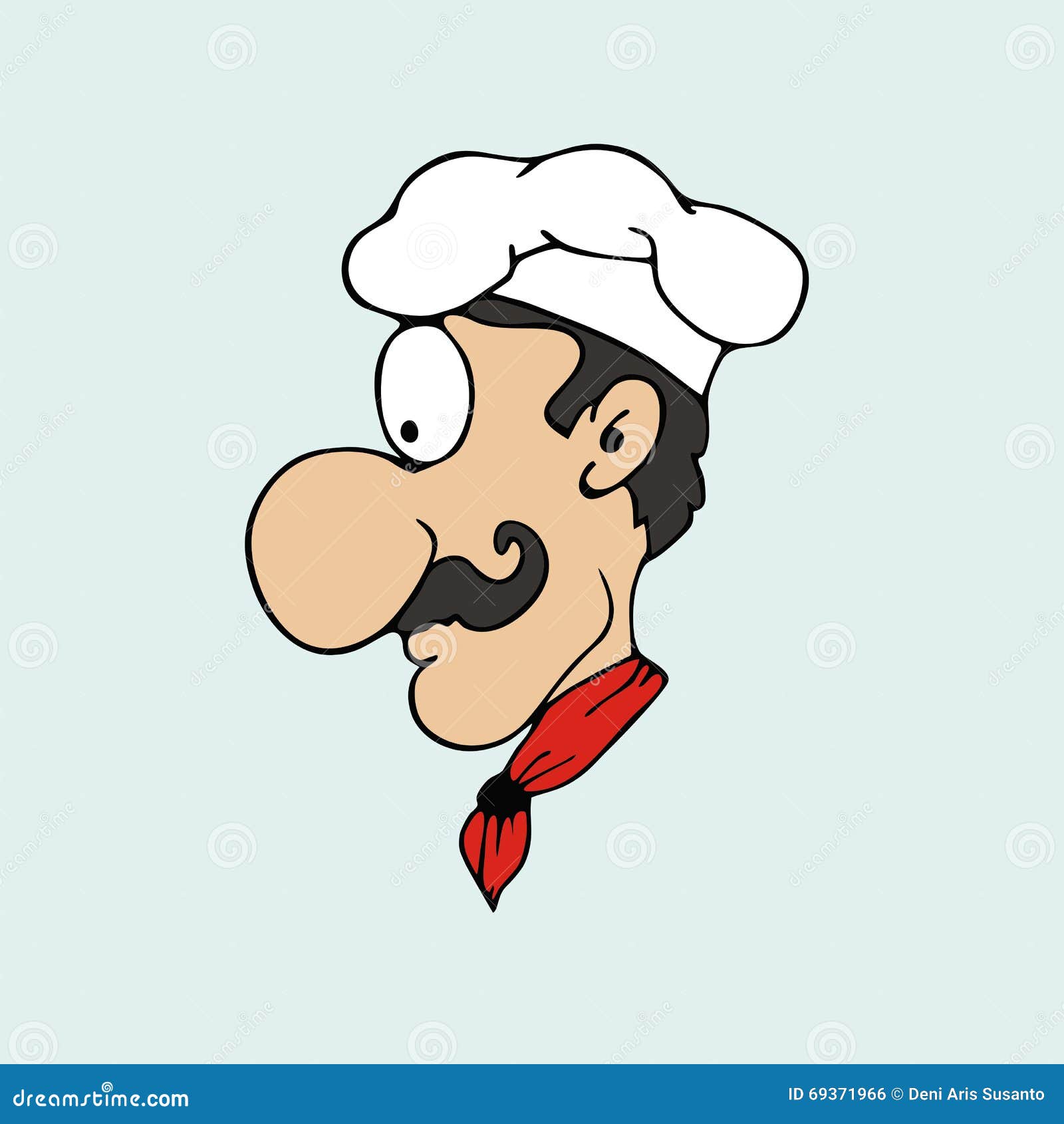 Cheff head cartoon stock vector. Illustration of grassland - 69371966