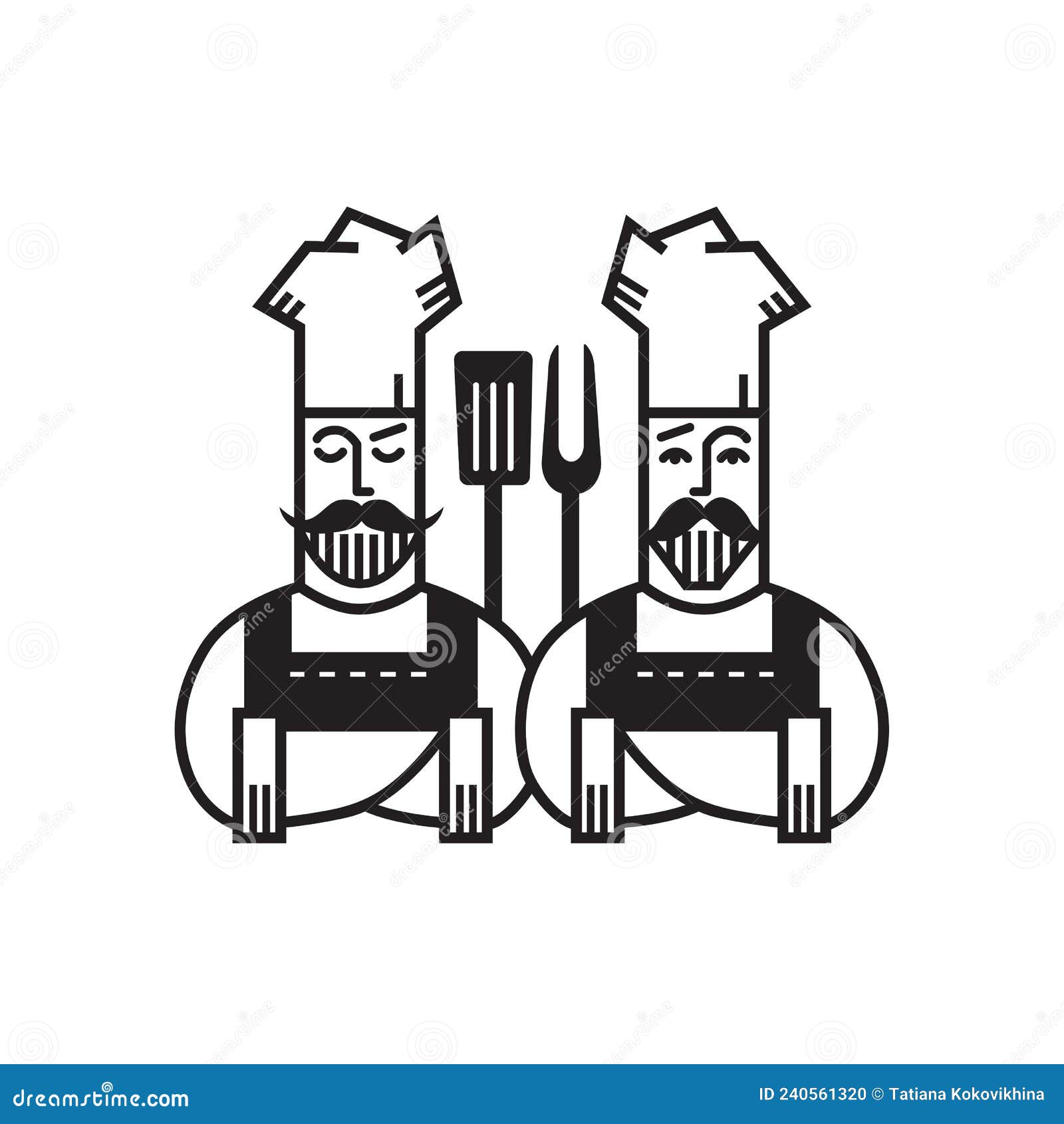 Chefkoch Mit Dem Symbol Oder Logo Der Kappe. Vektor Abbildung ...