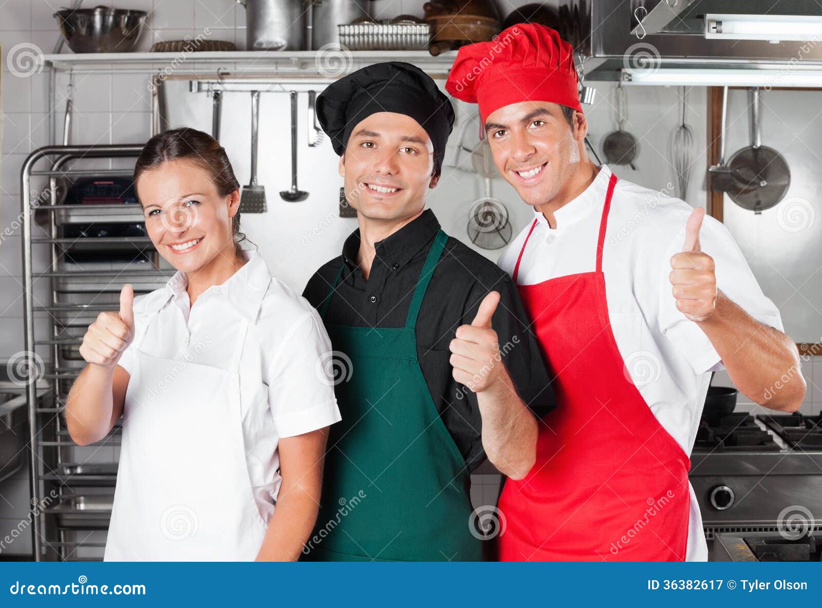 Chefs Giving Thumbs Up stock image. Image of indoor, restaurant - 36382617