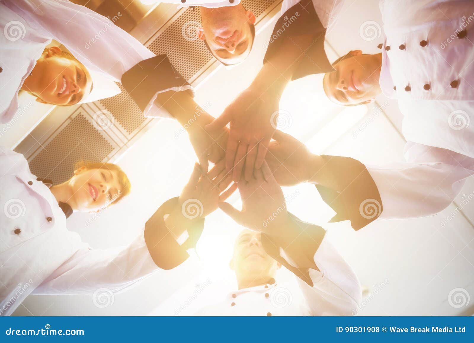 Chefs Joining Hands in a Circle Stock Photo - Image of restaurant ...