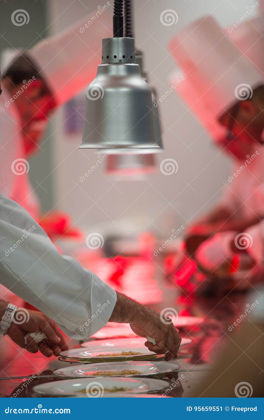 Chefs in Luxury Hotel Restaurant Kitchen Cooking, Stock Image - Image ...