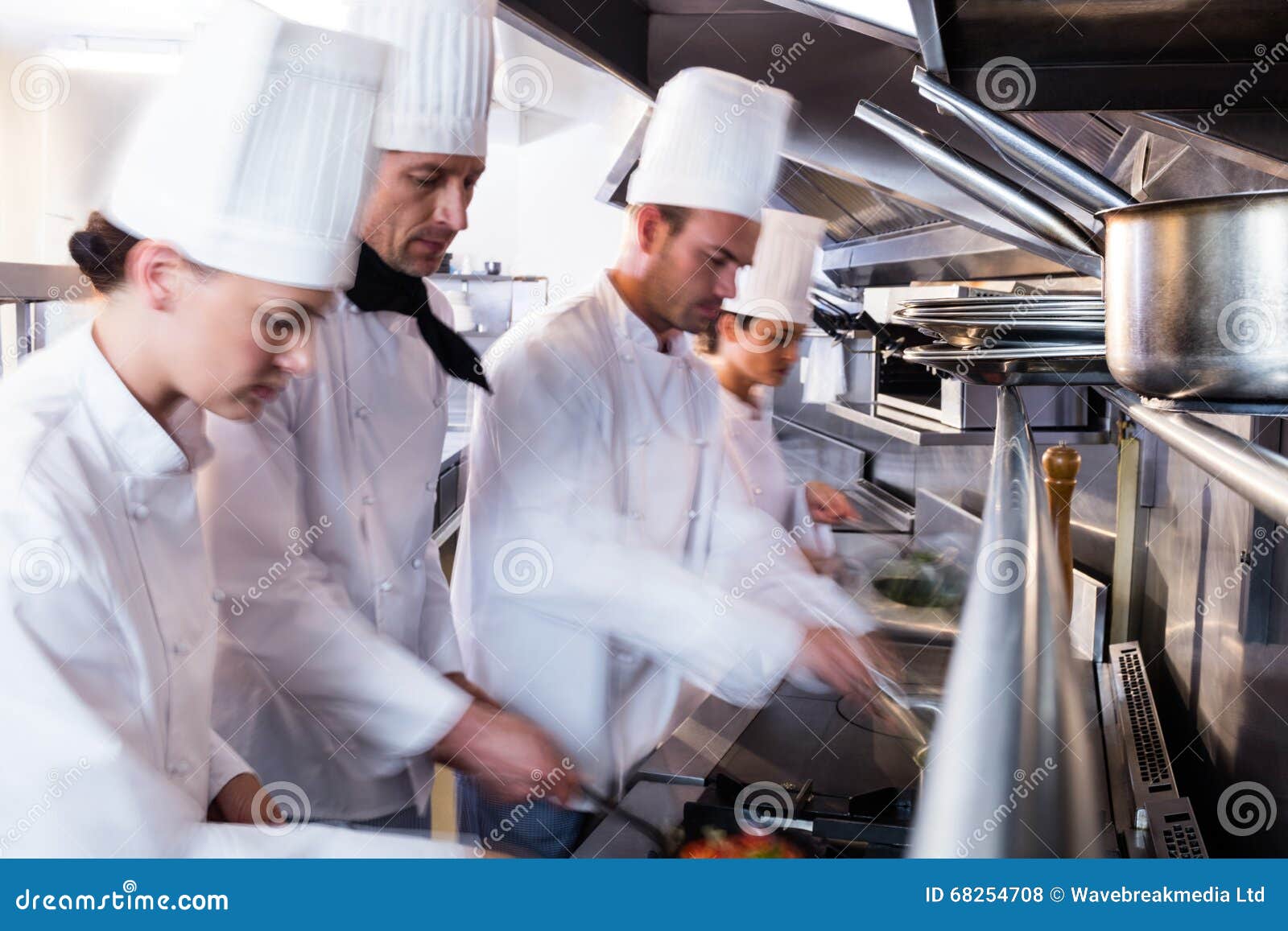 Chefs Preparing Food in the Kitchen Stock Photo - Image of motion ...