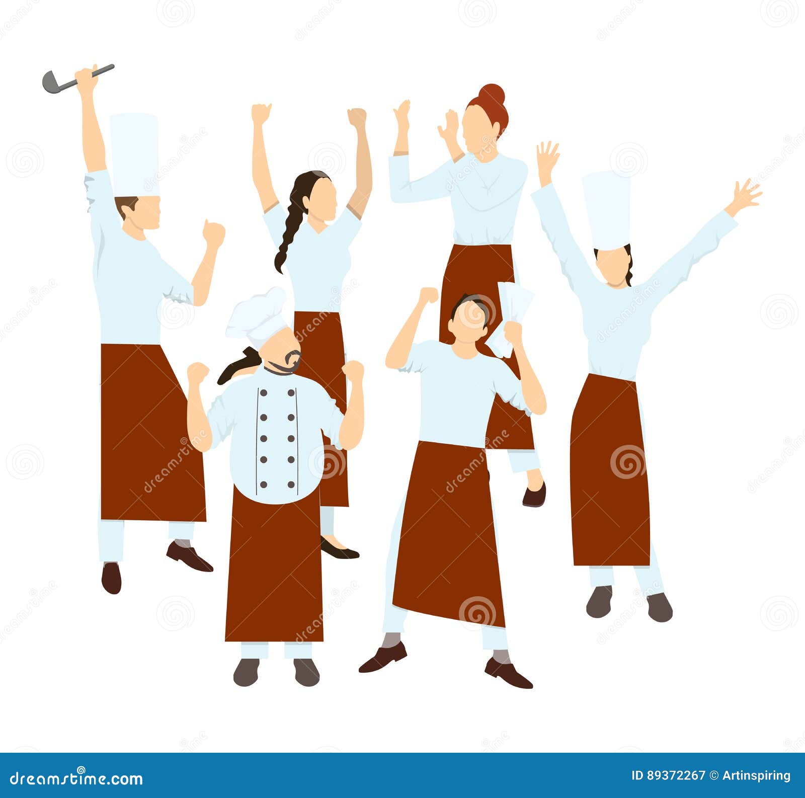Chefs and Restaurant Staff. Stock Vector - Illustration of dish ...