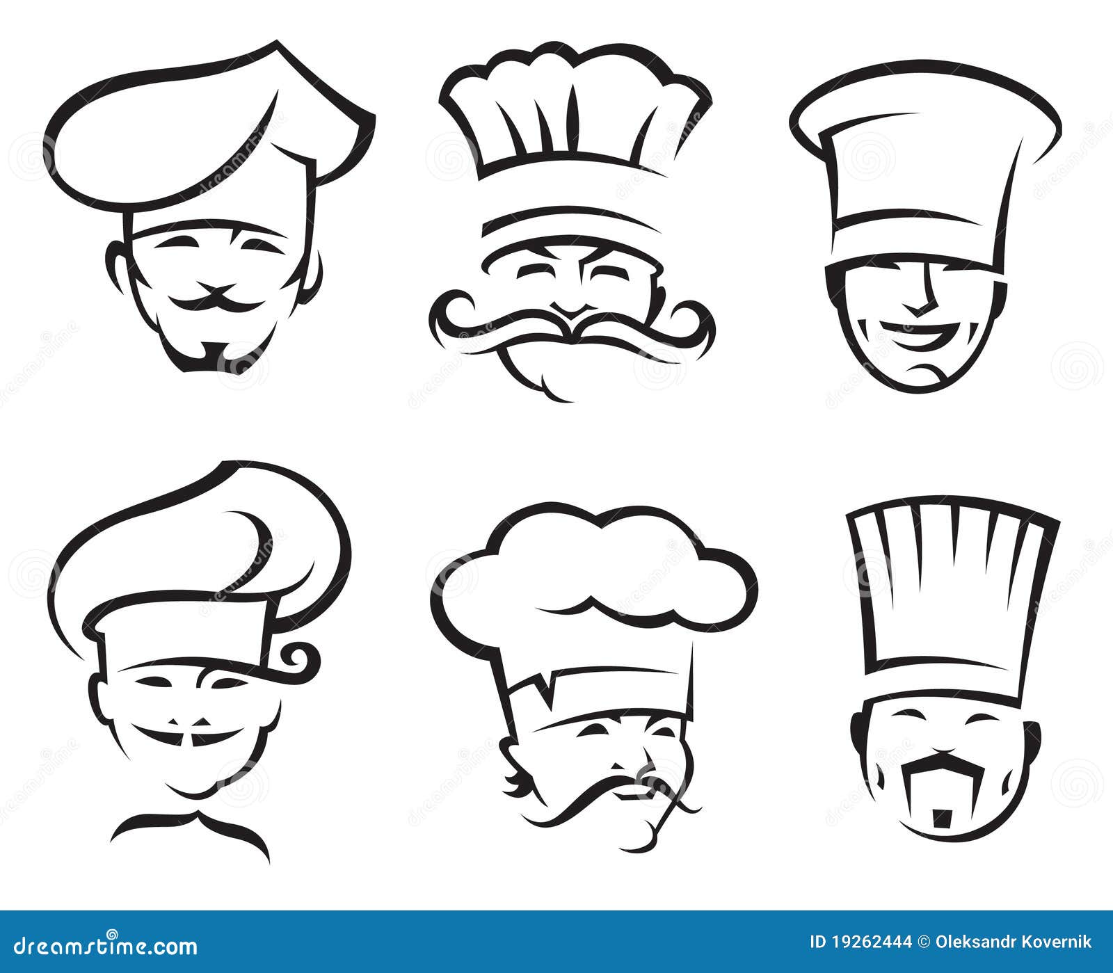 Chefs set stock vector. Illustration of profession, business - 19262444