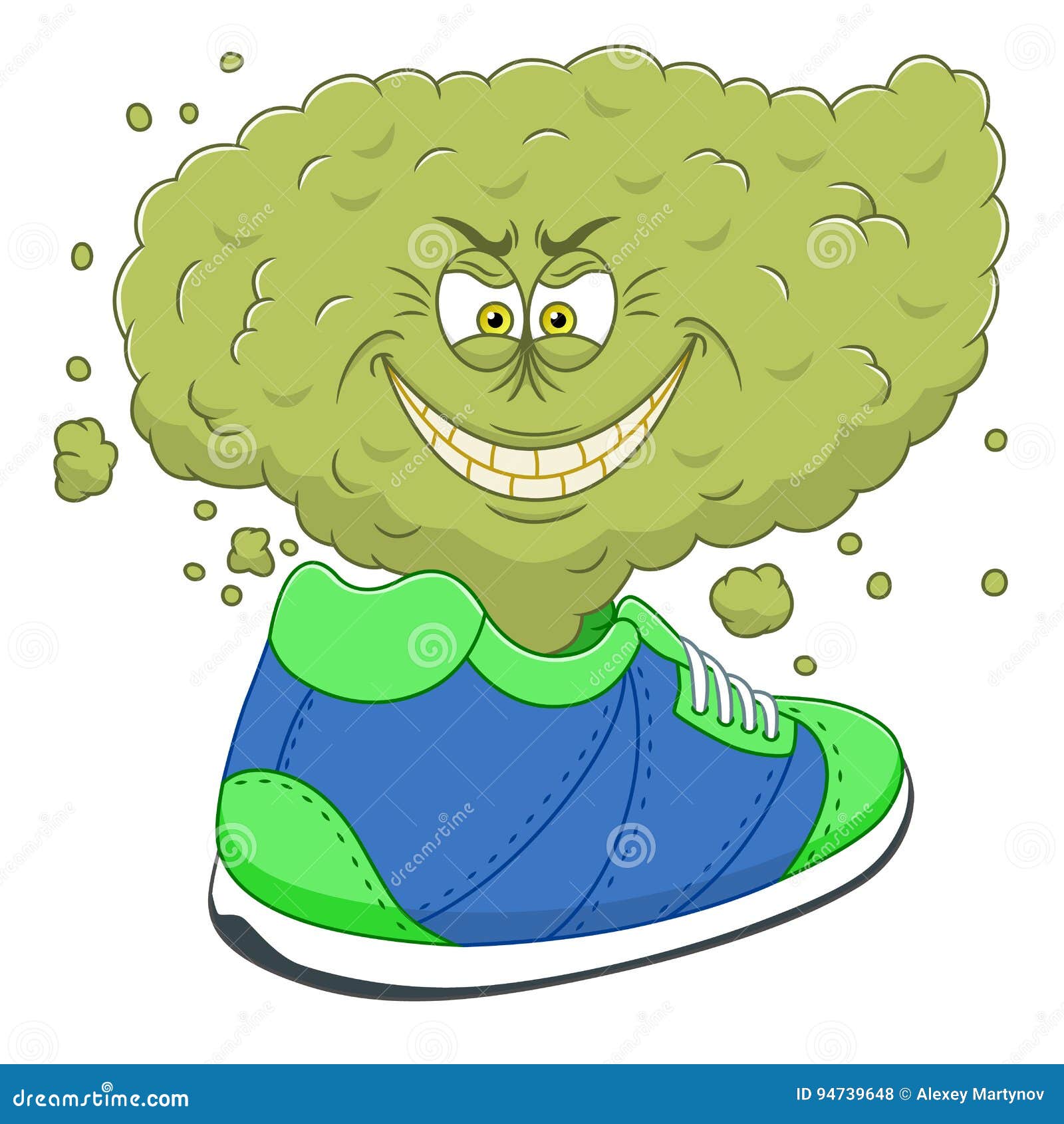 Cheiro mau das sapatas ilustração do vetor. Ilustração de bonito - 94739648