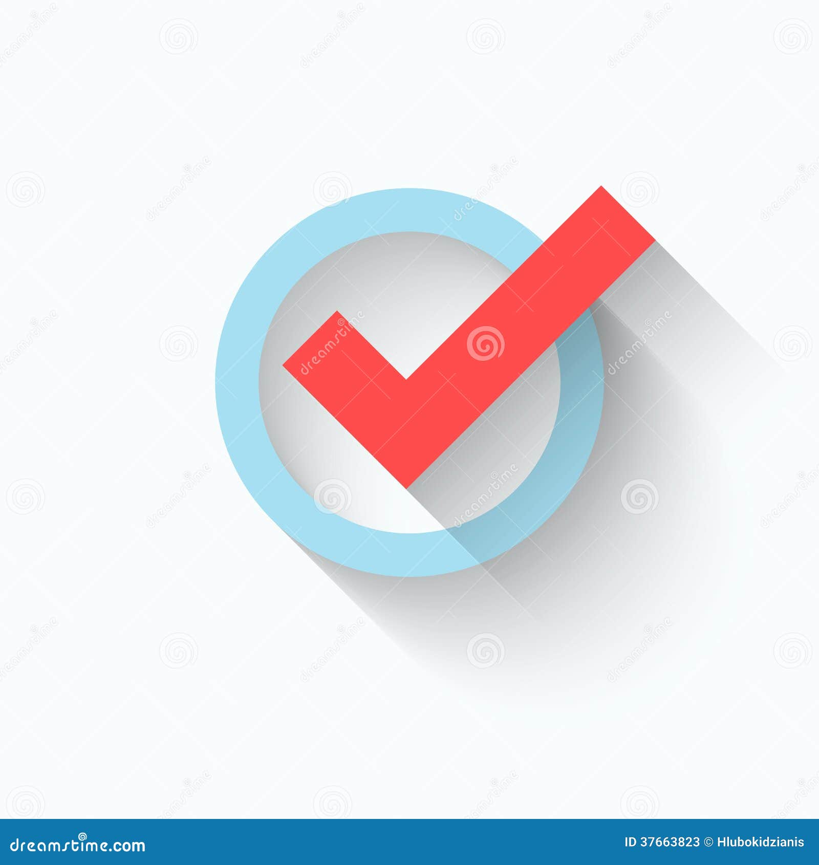 Chek mark. Bright icon stock vector. Illustration of flat - 37663823