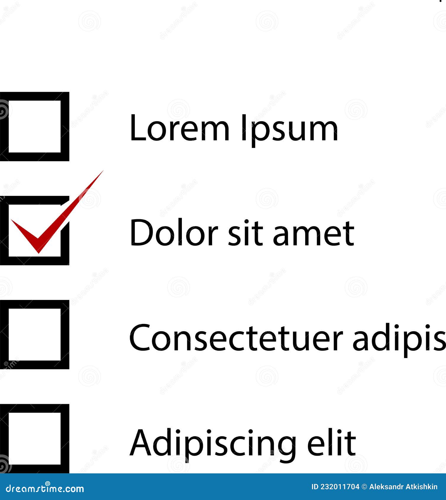 Chek marks stock vector. Illustration of checkmark, choose - 232011704