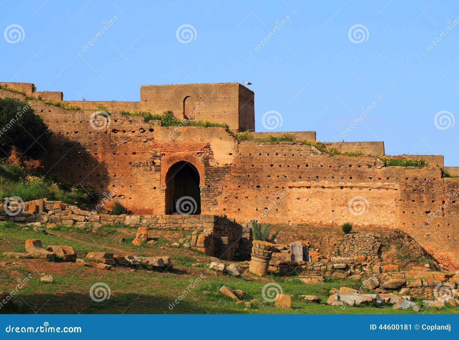 Chellah, Rabat, Marokko stockbild. Bild von wand, tourist - 44600181