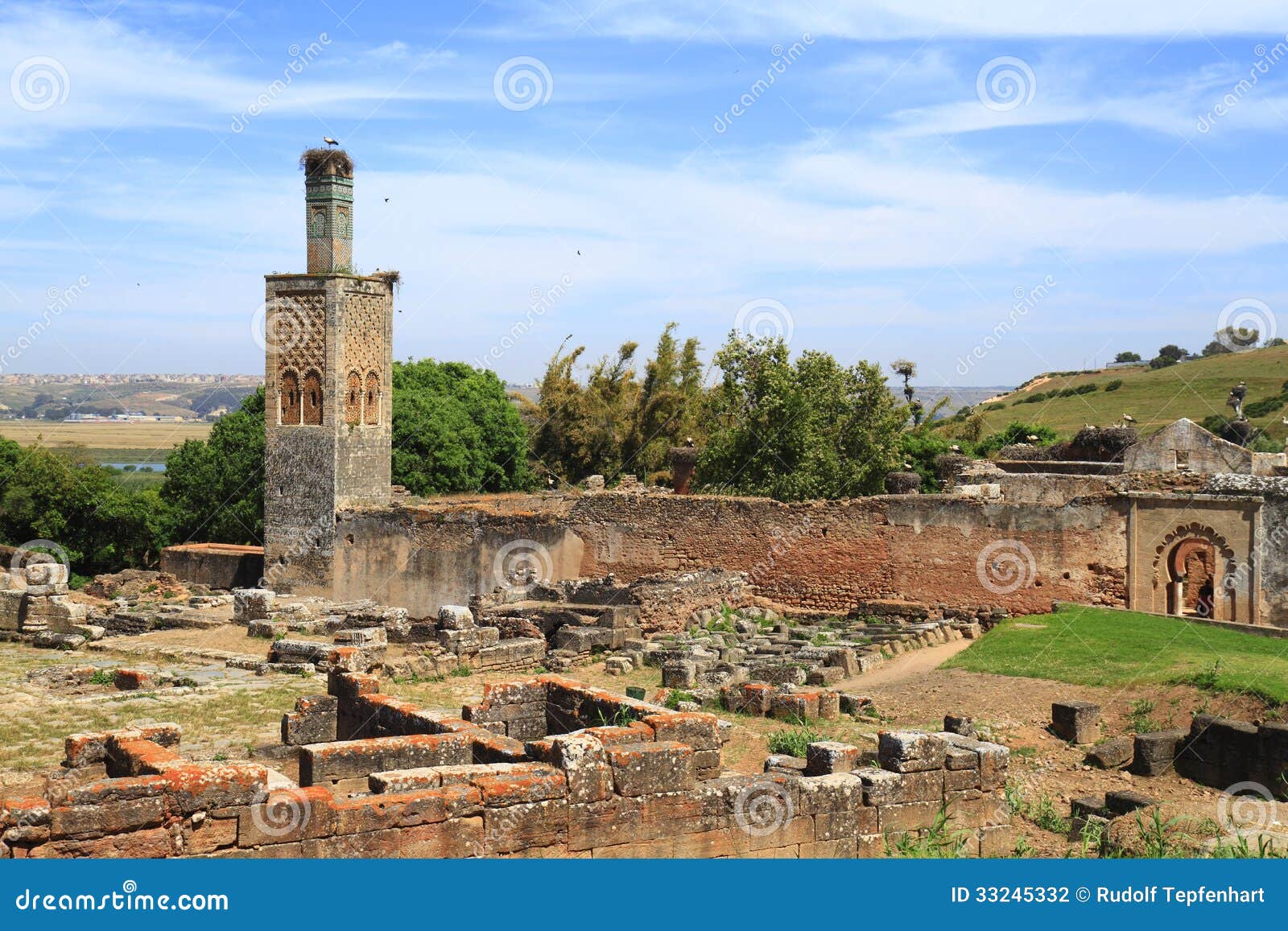 Chellah stock photo. Image of gate, fort, islamic, knight - 33245332
