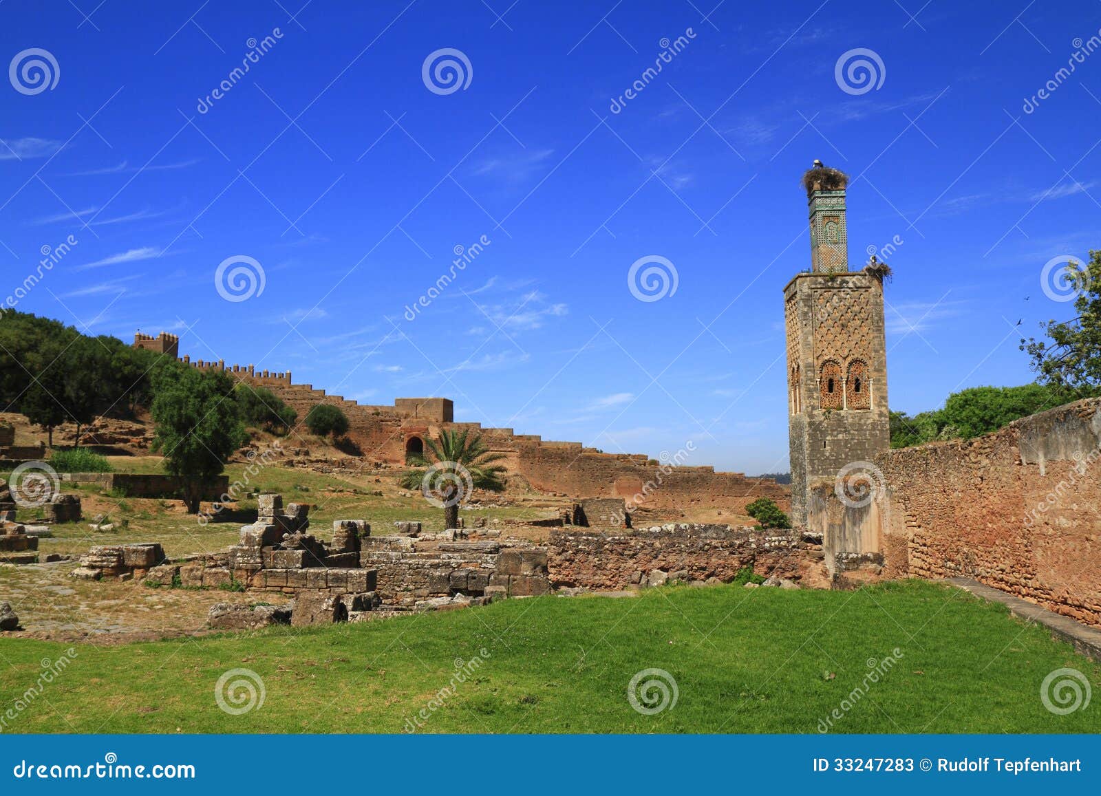 Chellah stock image. Image of mosque, capital, africa - 33247283