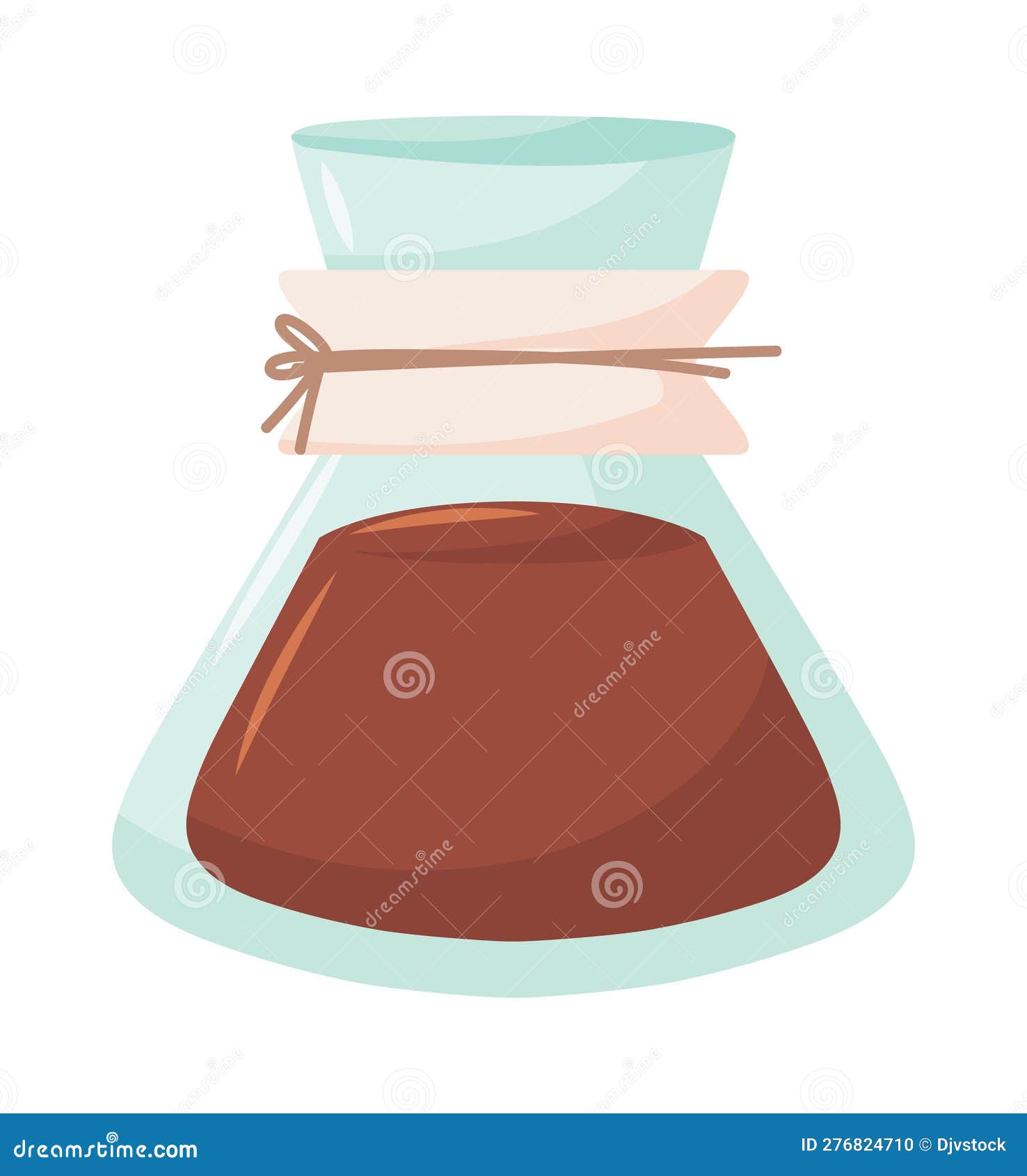 Chemex Coffee Maker Isolated On White Background. Glass Vessel With ...