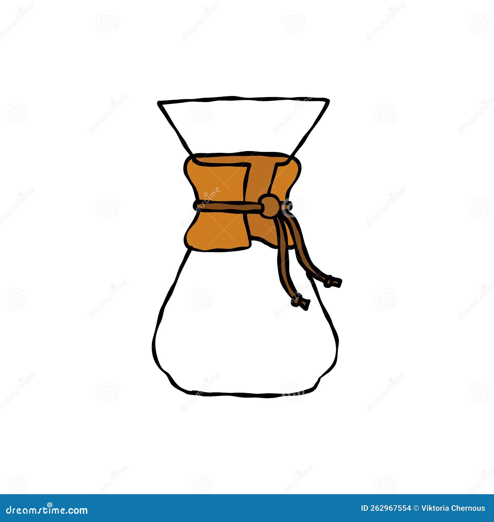 Chemex Doodle Icon, Vector Hand Drawn Illustration | CartoonDealer.com ...