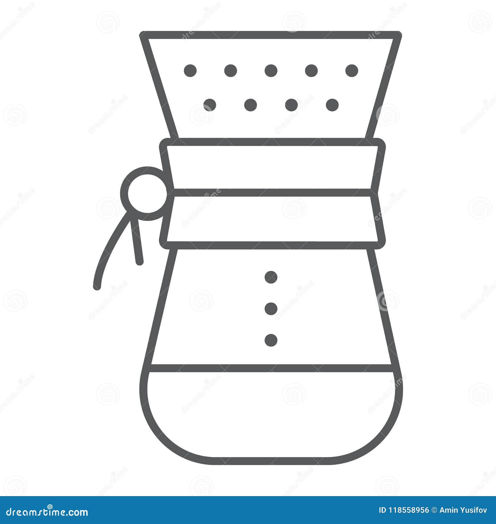 Chemex Doodle Icon, Vector Hand Drawn Illustration | CartoonDealer.com ...