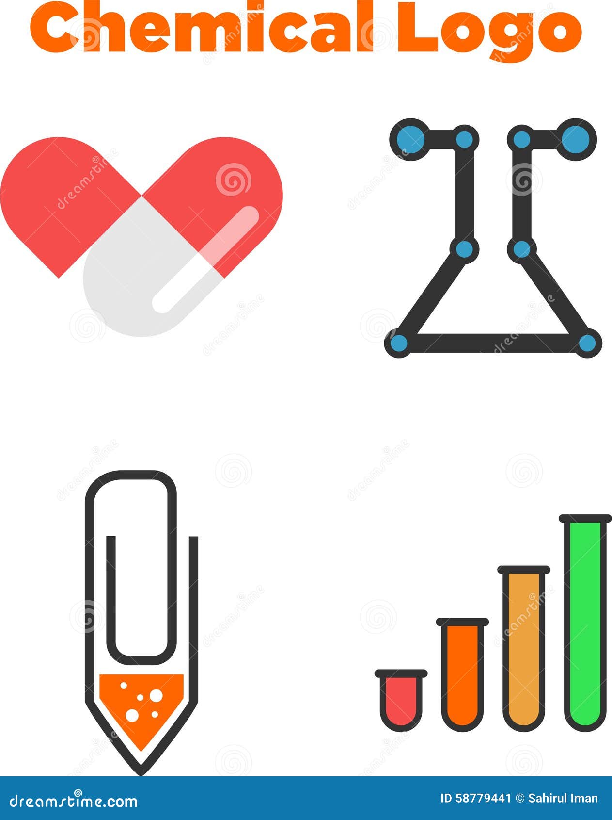 Chemica Logo Template illustration de vecteur. Illustration du logo ...