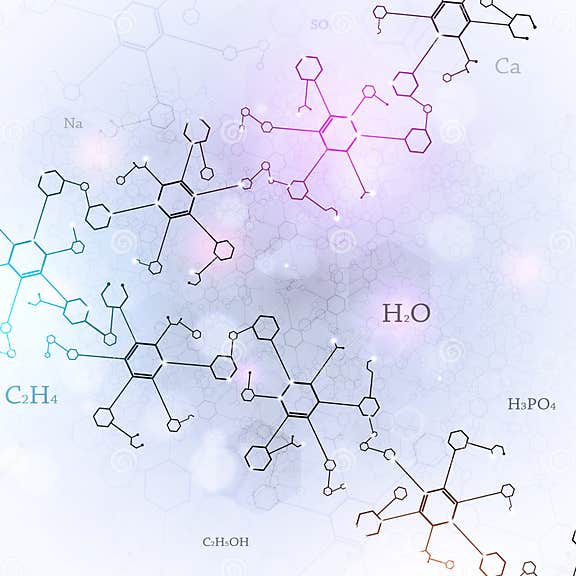 Chemical Abstract White Background Stock Illustration - Illustration of ...