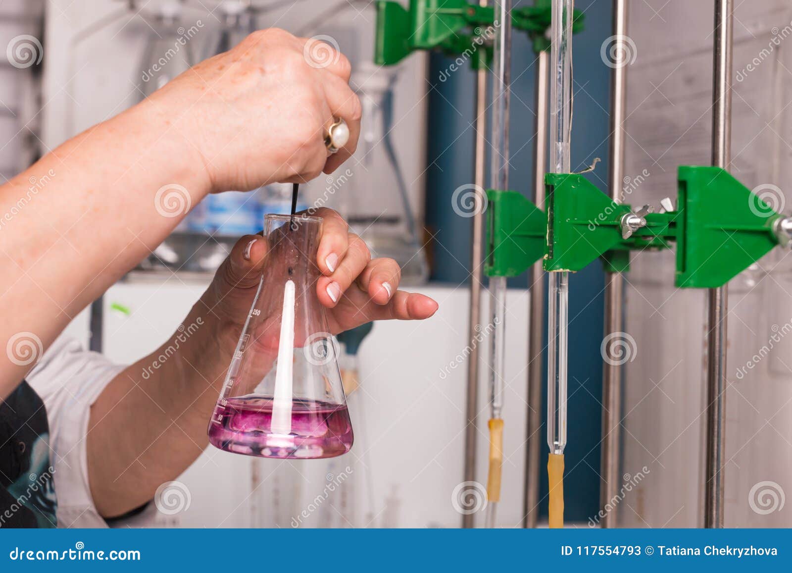 Chemical Analysis of Mineral Water. Biological Test of the Water. Stock ...