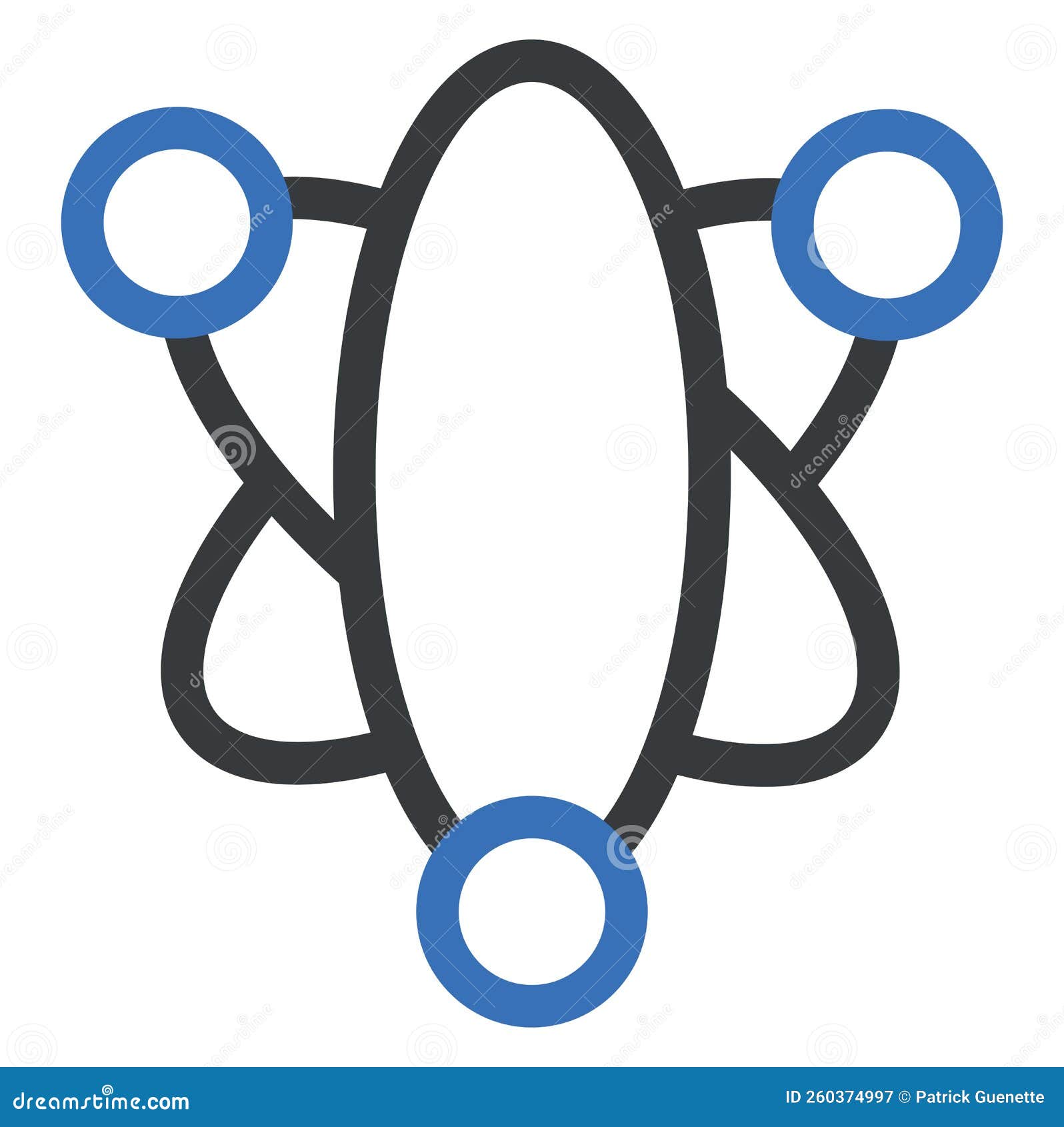 Chemical atom, icon stock vector. Illustration of graphic - 260374997