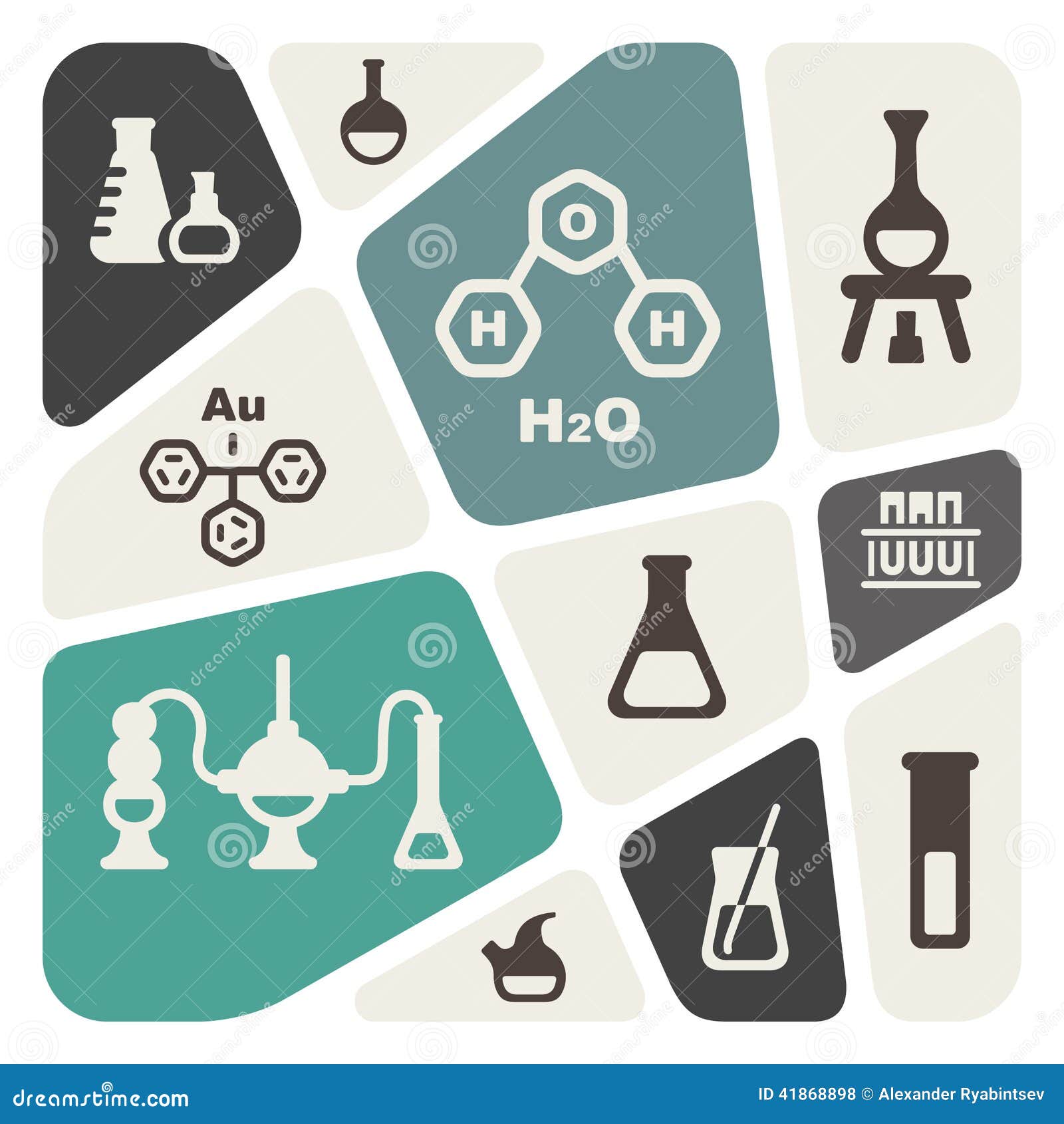 Chemical background. stock vector. Illustration of glass - 41868898