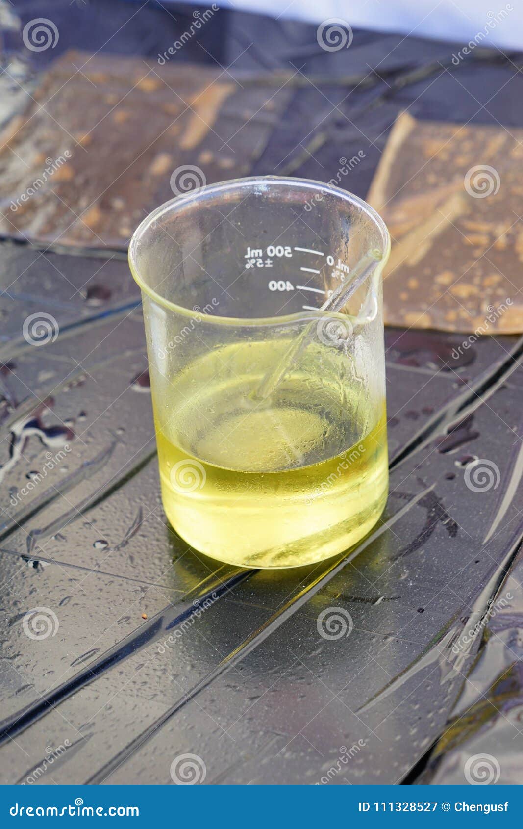 Chemical Beaker with a Solution Stock Image - Image of liquid, small ...