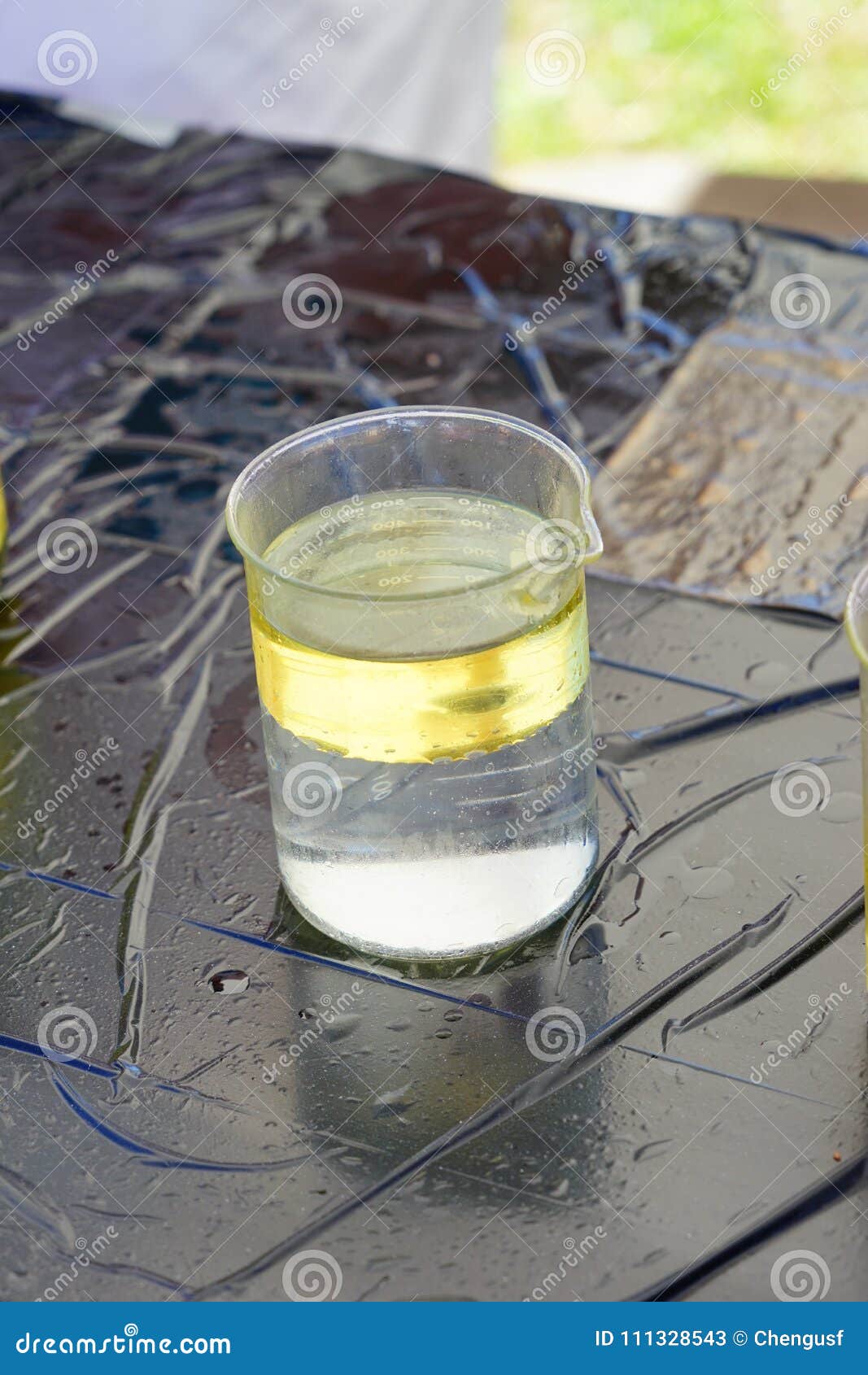 Chemical Beaker with a Solution Stock Image - Image of stick, glassware ...