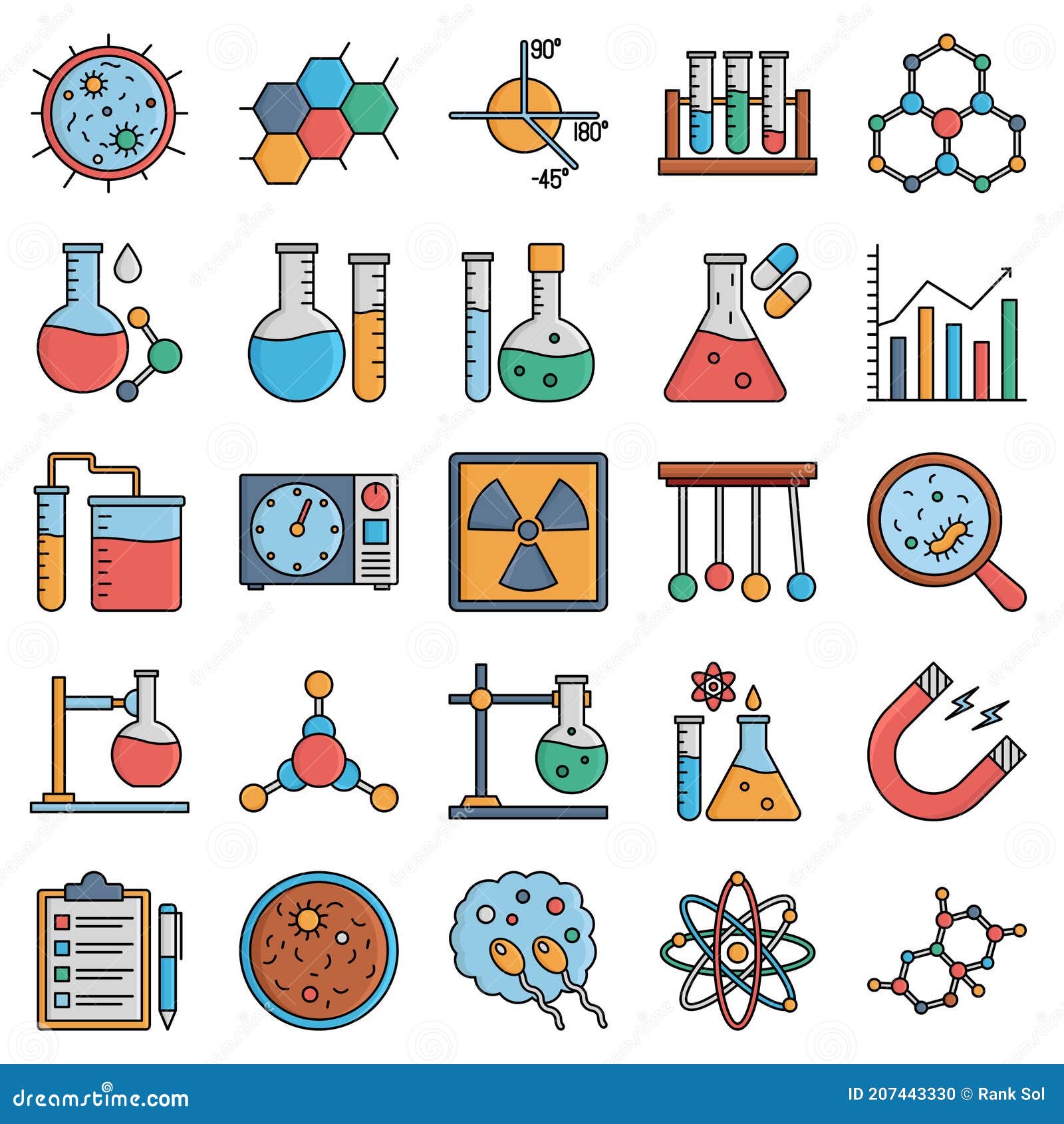 Chemical & Bio Lab Equipment Vector Icons Pack Every Single Icon Can ...