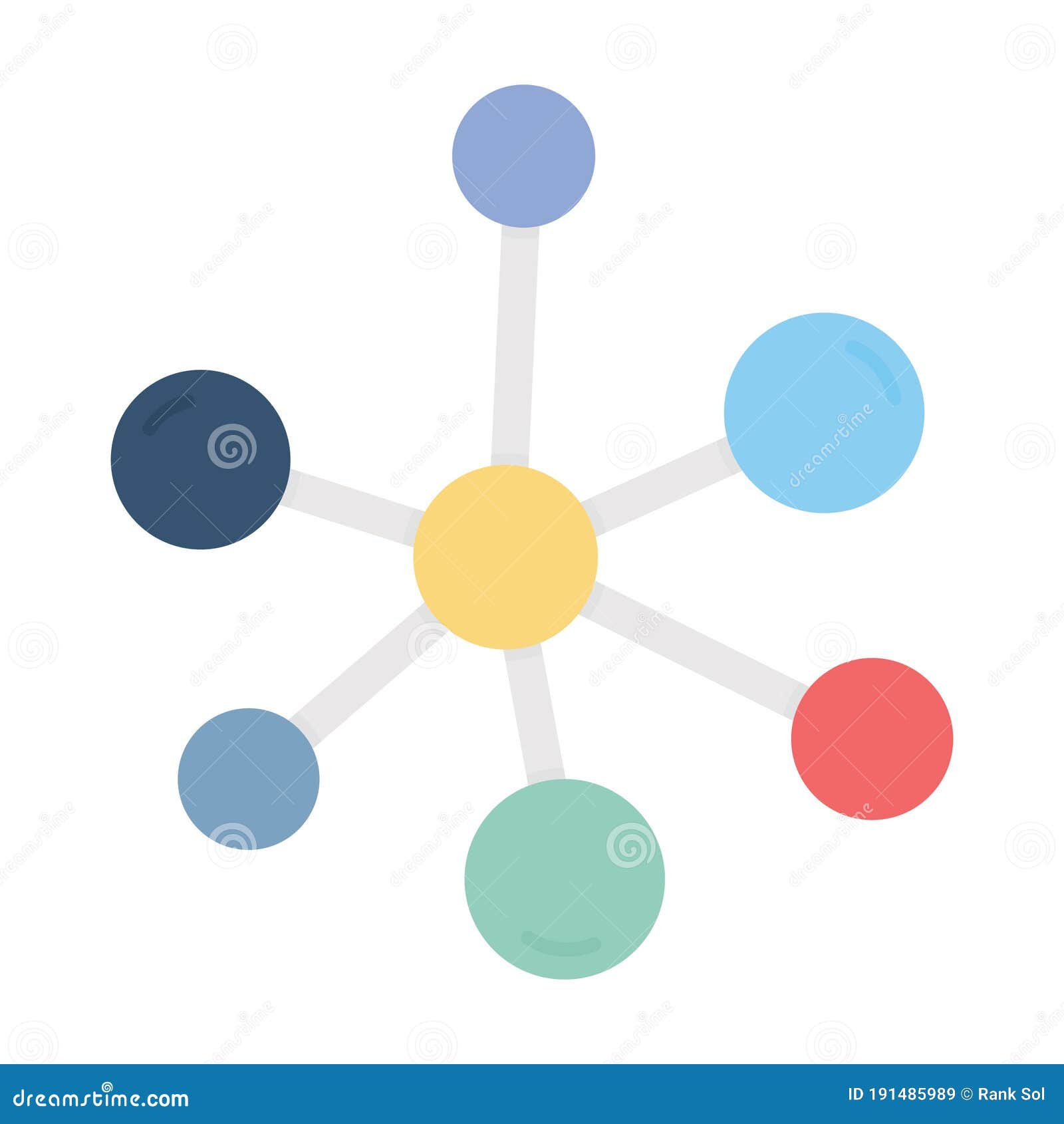 A Chemical Bonding Symbol Representation Of One Larger Atom Binding To ...