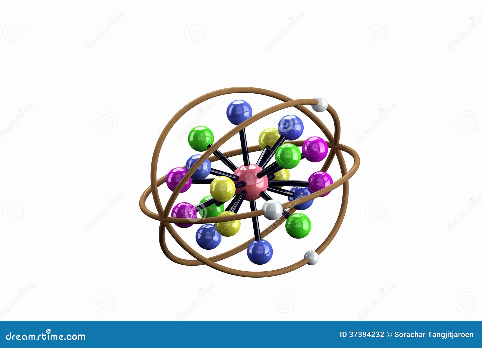 Chemical Bonding Model. stock illustration. Illustration of molecule ...