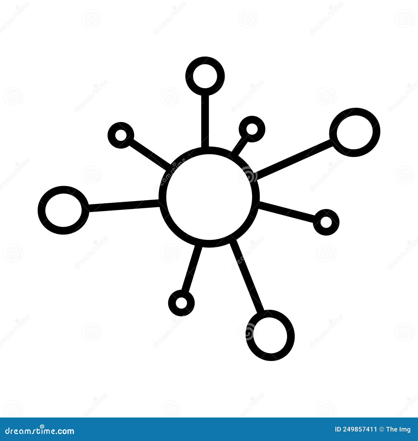 Chemical Bonding Semi Flat Color Vector Object Stock Vector