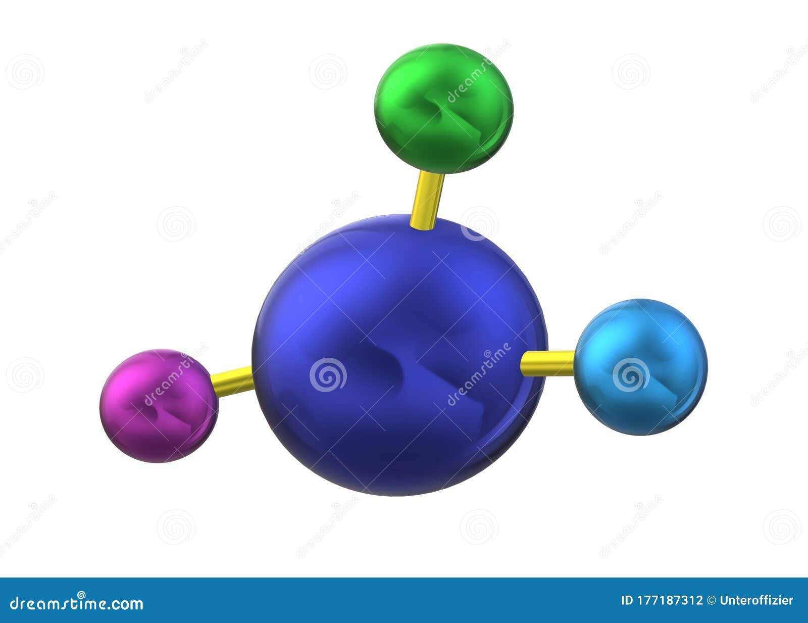 A Chemical Bonding Symbol Representation of One Larger Atom Binding To ...