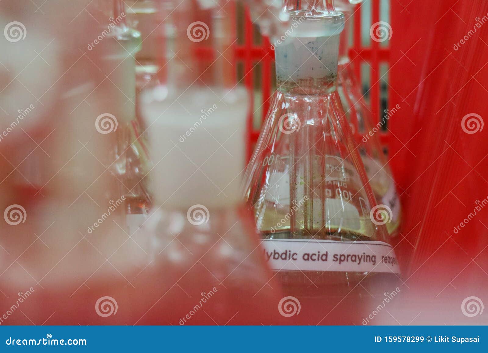 The Chemical Bottle in Laboratory Stock Image - Image of label, brown ...