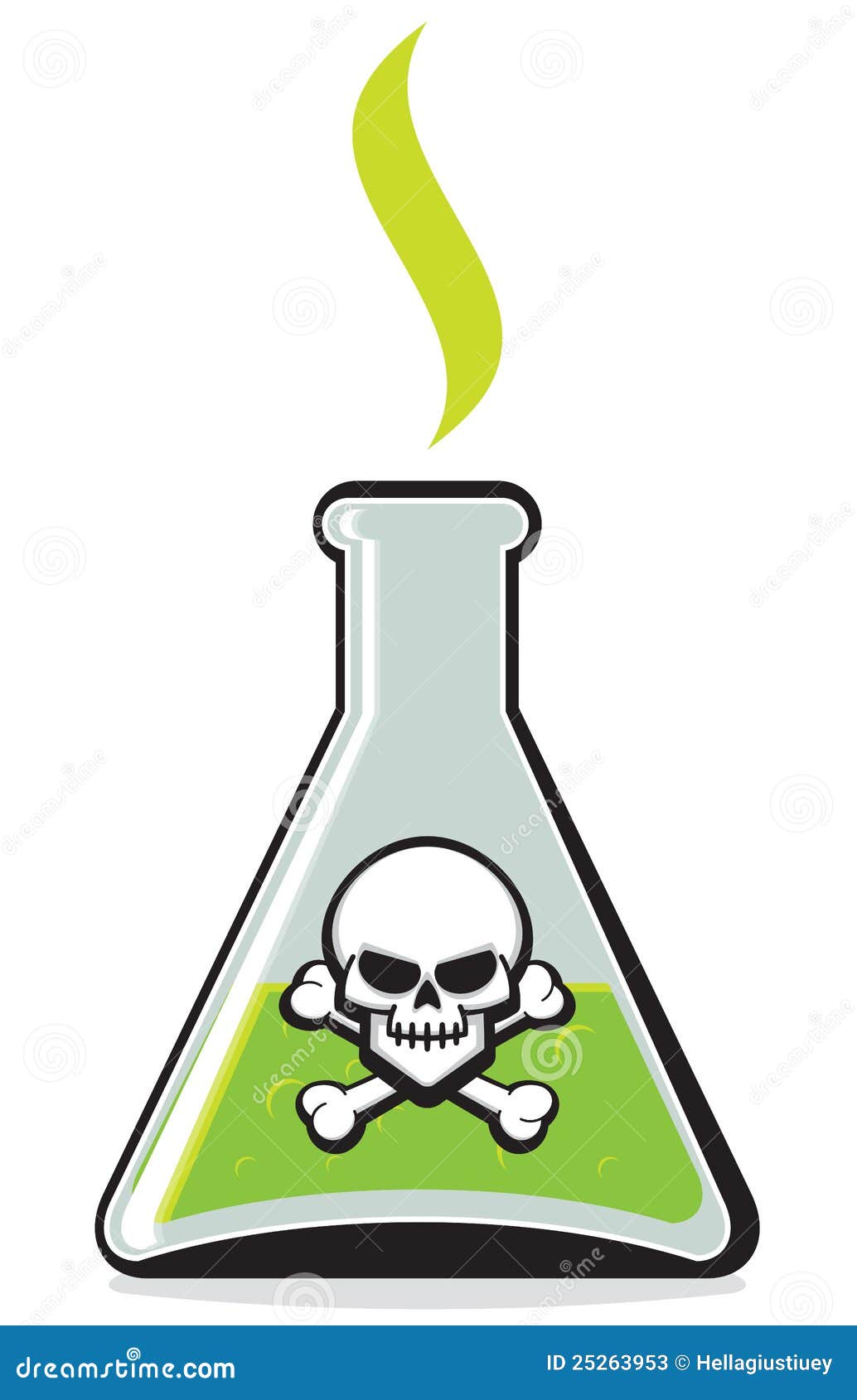 Chemical Bottle with Poison Stock Illustration - Illustration of ...