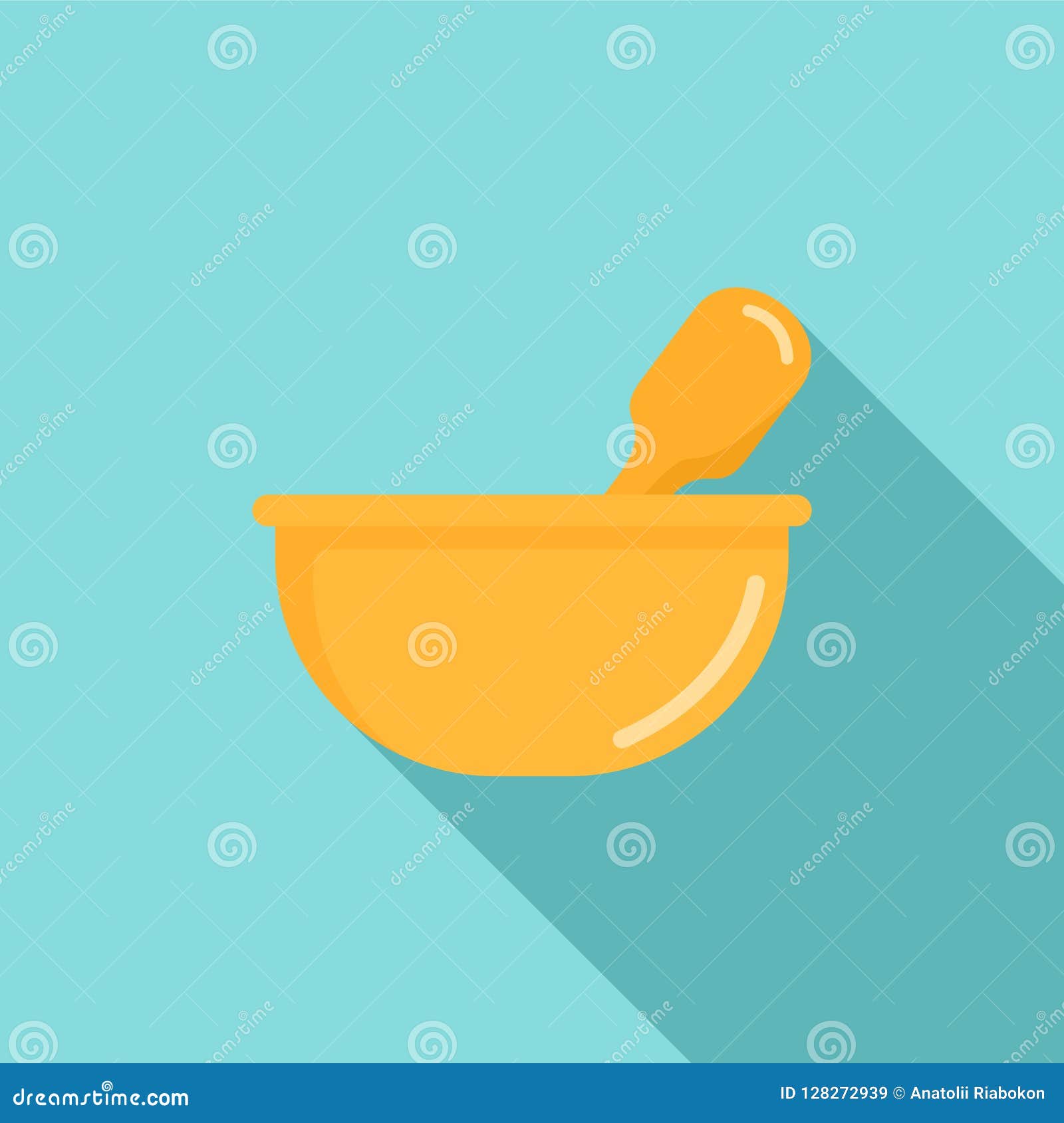 Chemical Bowl Icon, Flat Style Stock Vector - Illustration of healthy ...