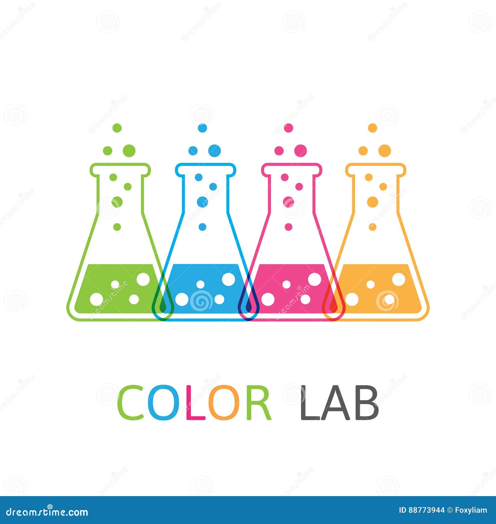 Chemical Colored Flasks Logo Stock Vector - Illustration of poison ...
