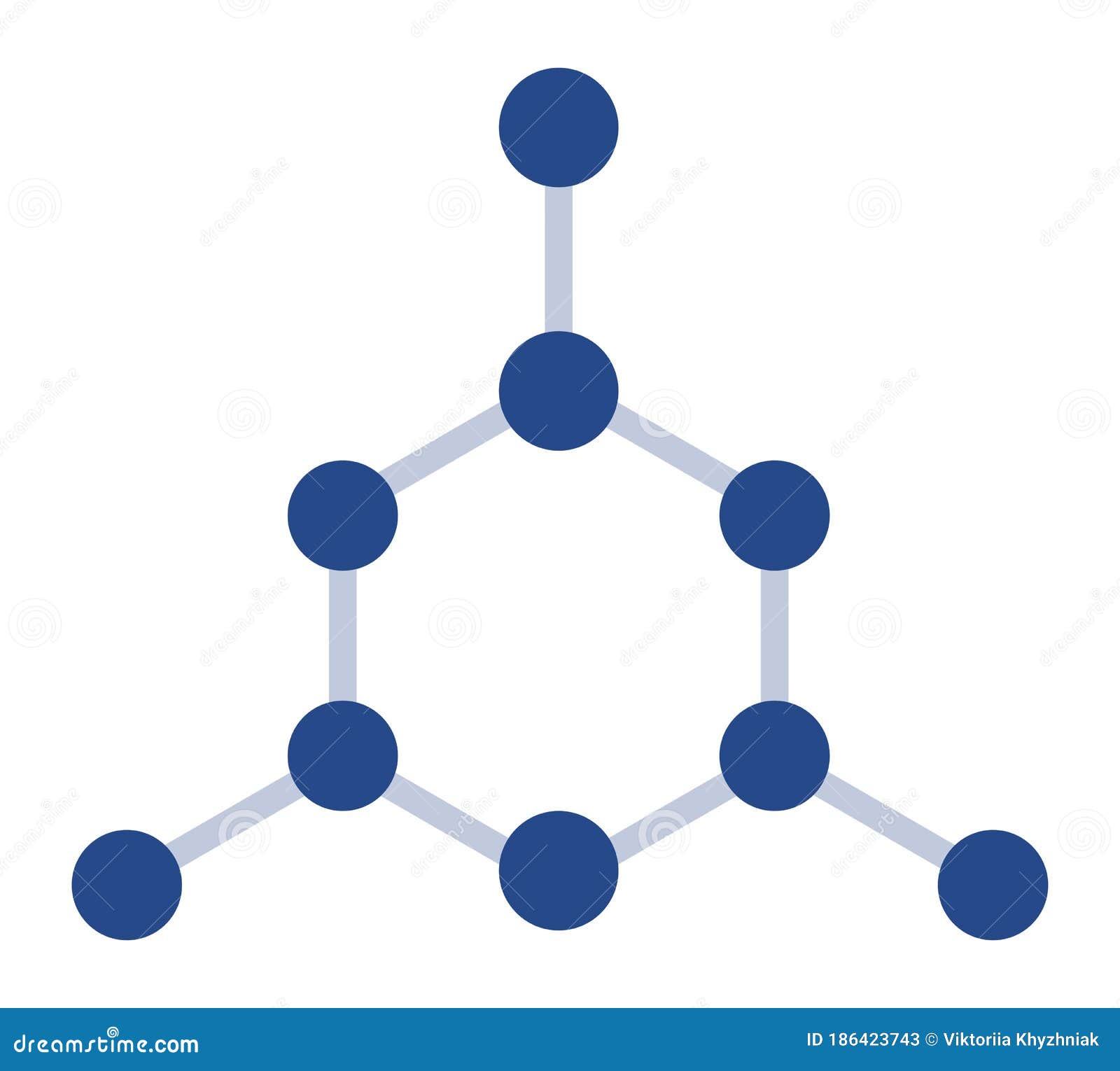 Chemical Compound Model Vector Icon Flat Isolated Stock Vector ...